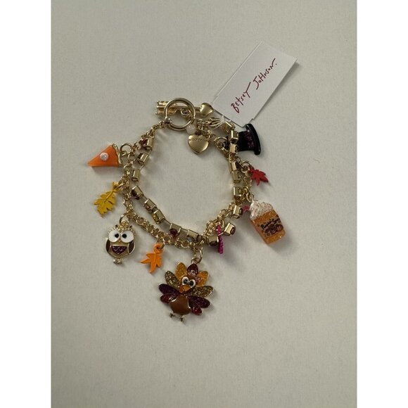 Betsey Johnson | Jewelry | Betsey Johnson Thanksgiving Fall Charm ...
